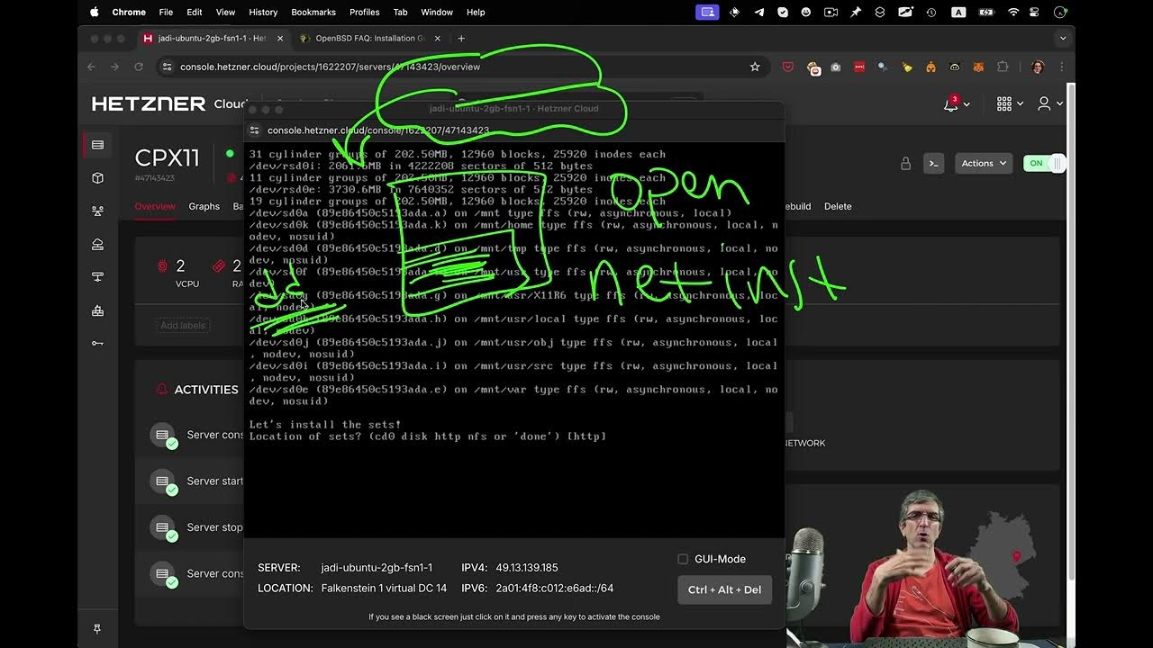 Installing OpenBSD on Hetzner VMs; a trick to install a new OS on your current VPS - YouTube
