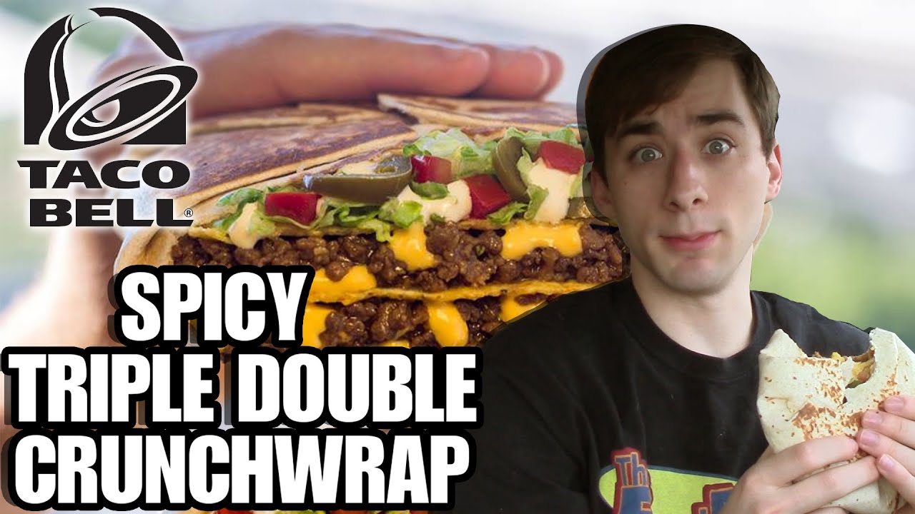 Taco Bell Spicy Triple Double CrunchWrap- Food Review #178 - YouTube