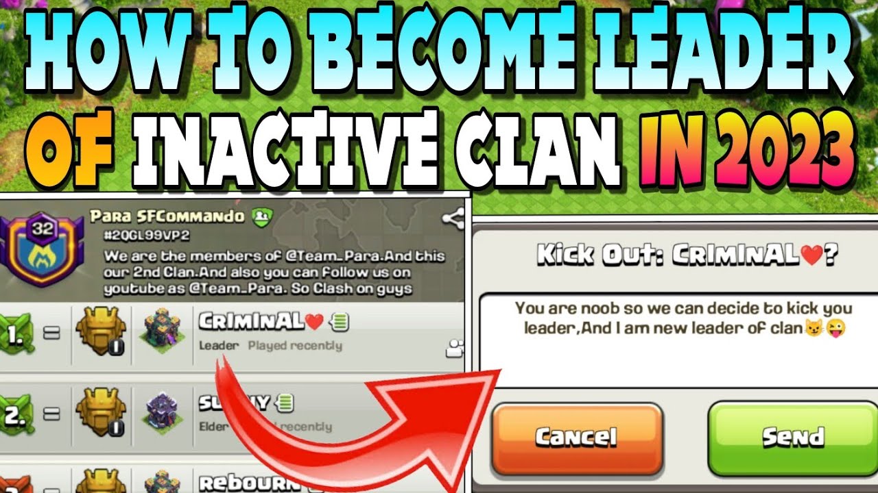 How to become a Leader of inactive clan||How to become a Leader of dead ...