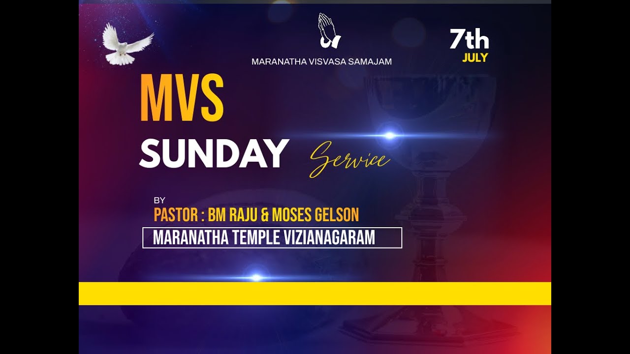 PASTOR B.M. RAJU GARU 07-07-2024 SUNDAY WORSHIP - YouTube