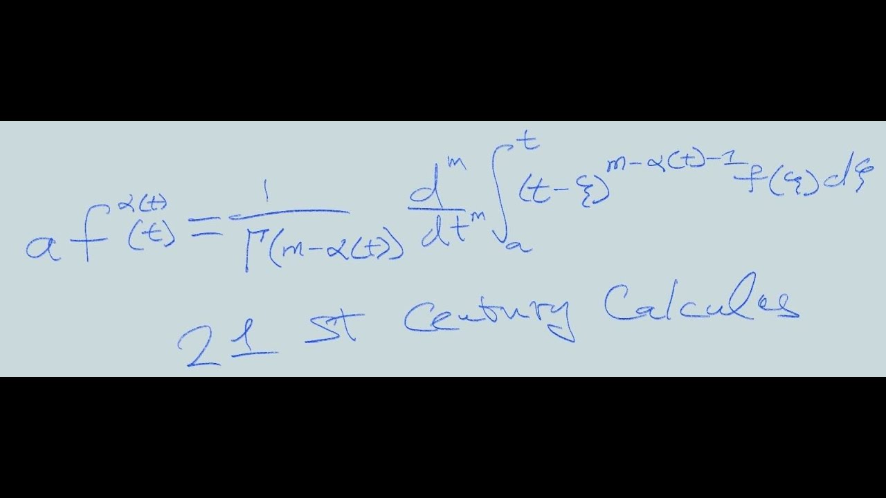 Caluculus for 21St. Century Calculus-Image Processing III - YouTube