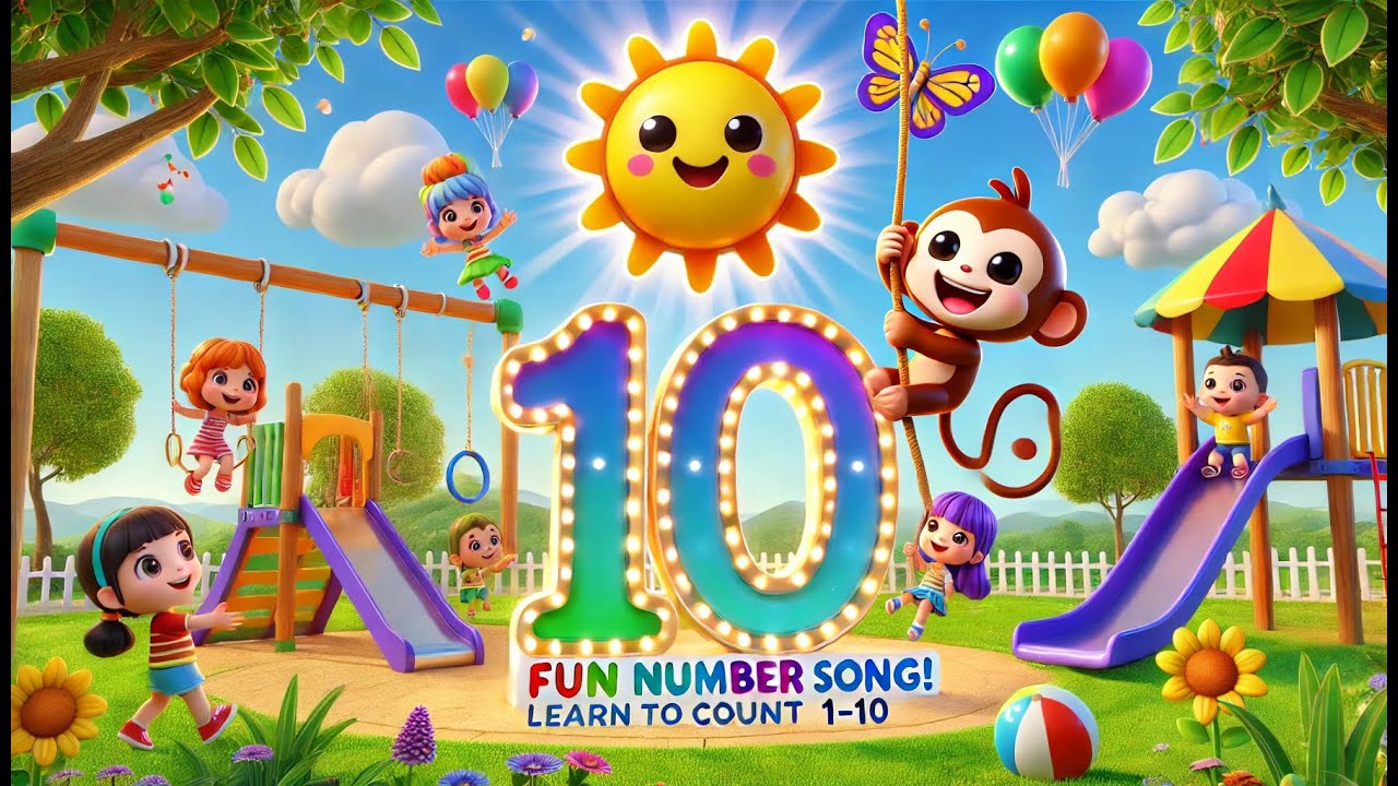 🎵 Fun Number Song for Kids! 🚀 Learn to Count 1-10 with a Playground ...