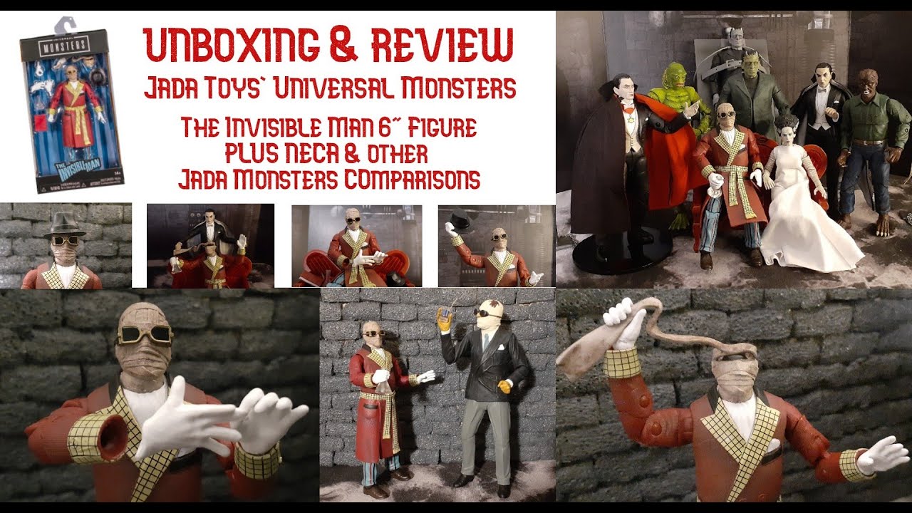 Review & Unboxing: Jada Toys' 6" Invisible Man Action Figure Plus NECA ...