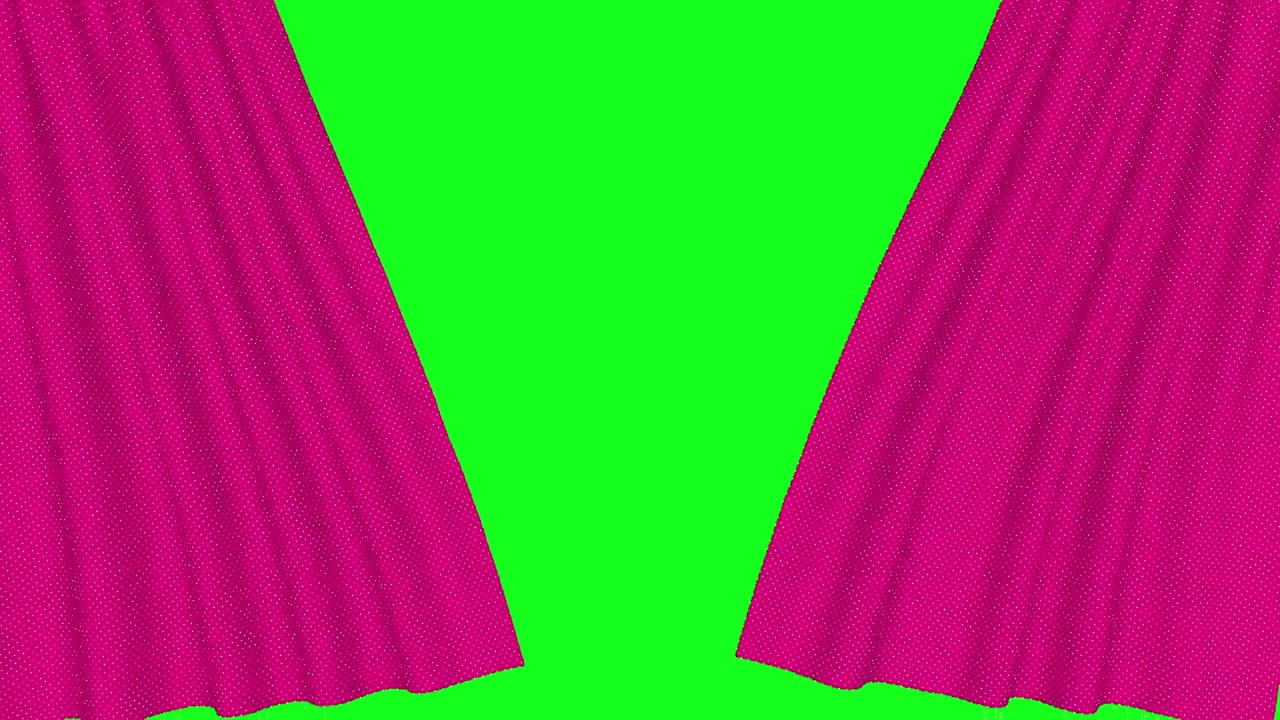 ♦ Animated Opening and Closing Curtains - Many Colors | Green Screen ...