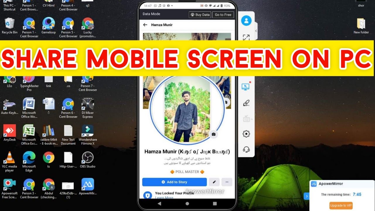 How To Connect Your Mobile Screen With Pc || Steam Your game on mobile ...