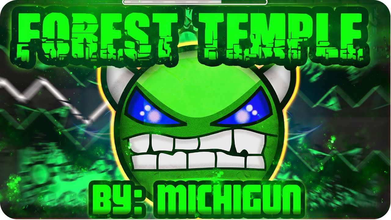 (Medium Demon) Forest Temple by Michigun | Geometry Dash - YouTube