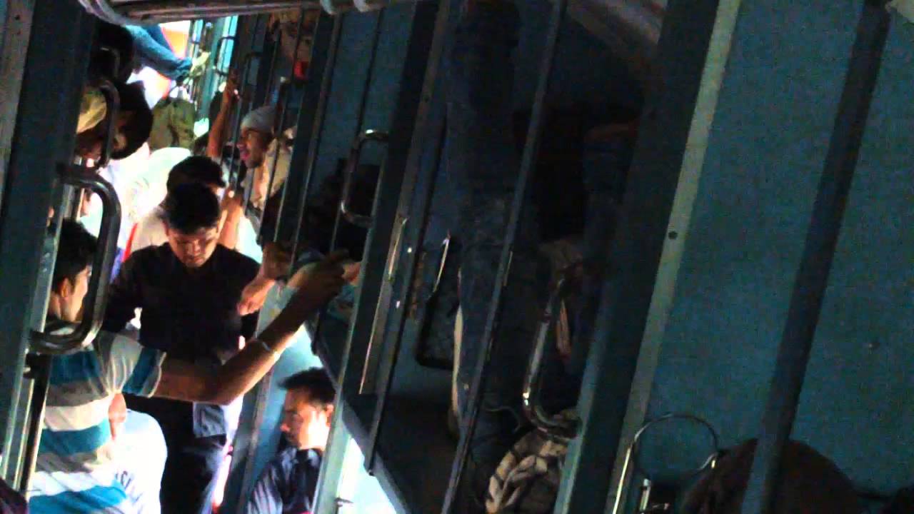 Overcrowded Sleeper coach In Poorva Express - YouTube