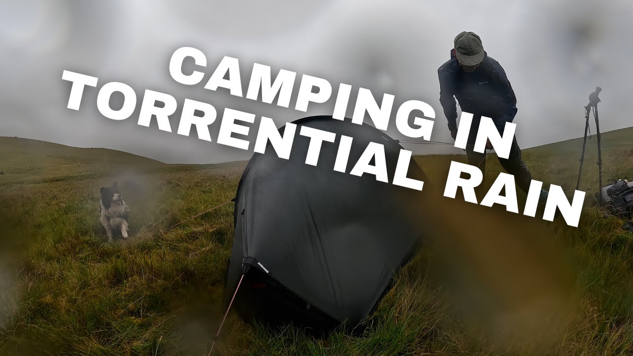Wild camping Heavy Rain in the Welsh Mountains Part 1 - YouTube