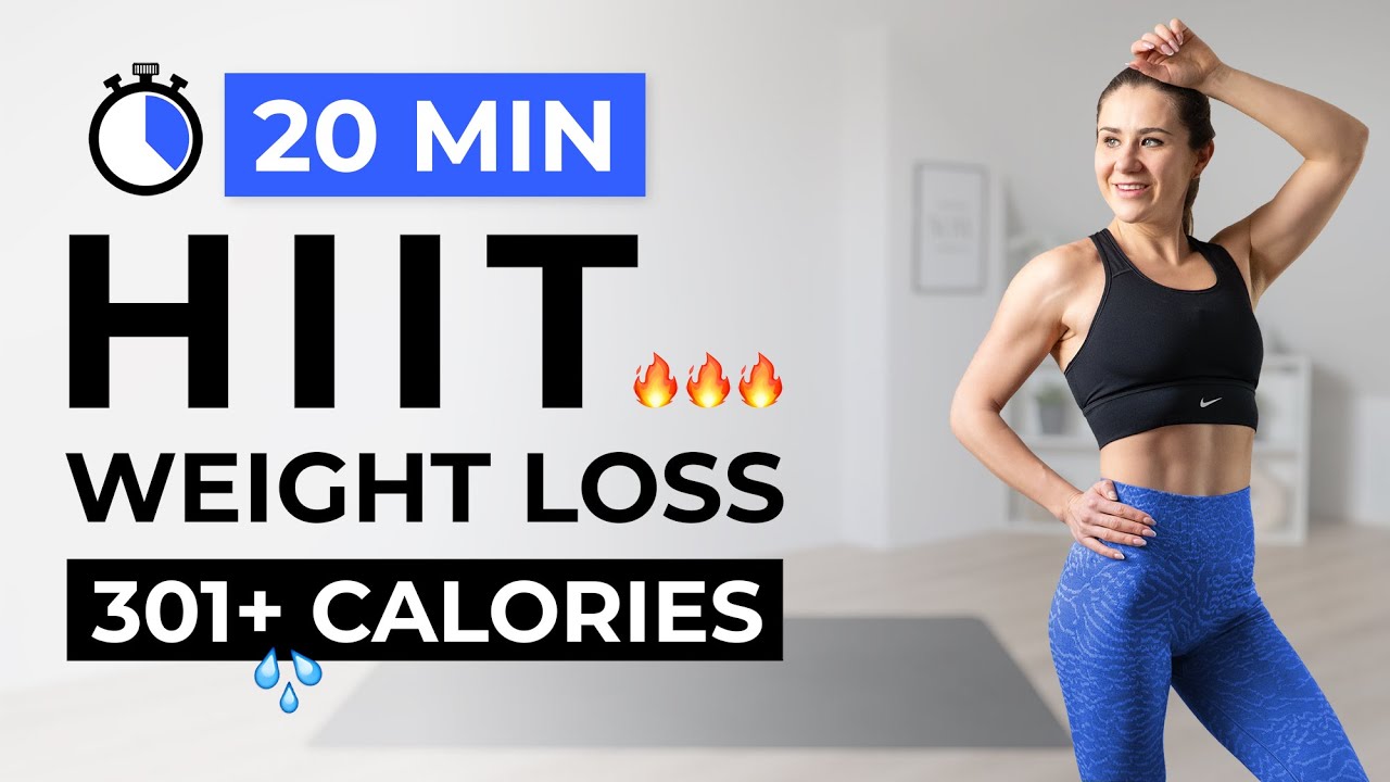 20 min HIIT FULL BODY Workout for WEIGHT LOSS (Burn 301+ Calories ...