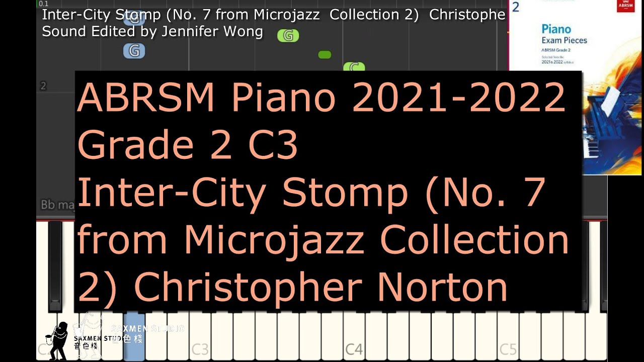 2021-2022 ABRSM Piano Grade 2 C3 Inter-City Stomp No7 from Microjazz ...