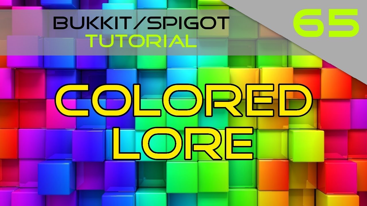 Minecraft Bukkit/Spigot Plugin Tutorial #65: Colored Lore - YouTube