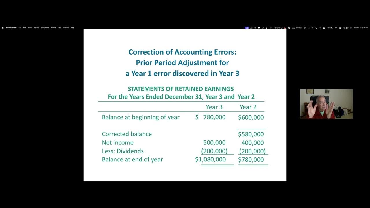 Corrections of accounting errors - YouTube