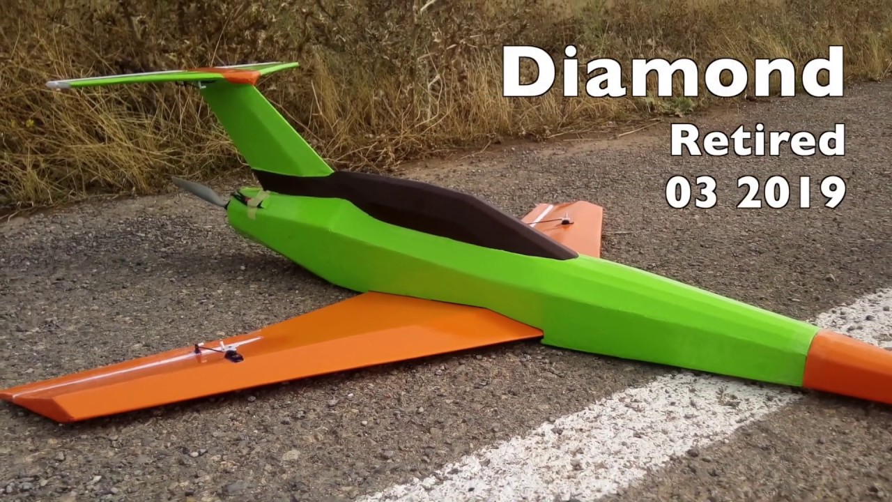 The last flight of the Diamond 120cm dtfb RC - retired - YouTube