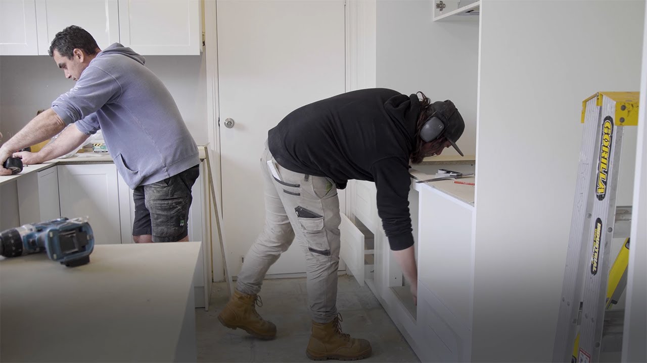 How to Install: Underbench Cabinetry & Benchtop Templates - YouTube