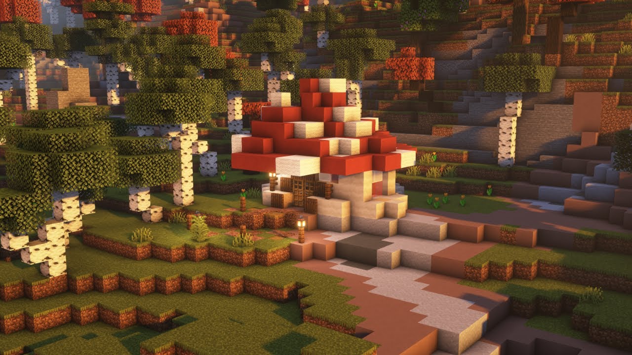 Minecraft | How to make a a mushroom house. - YouTube