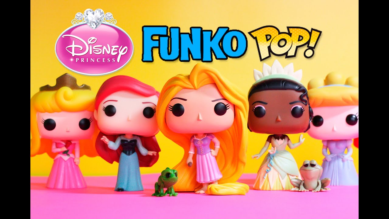Disney PRINCESS Funko POP! Review of Ariel Tiana Rapunzel & Aurora ...
