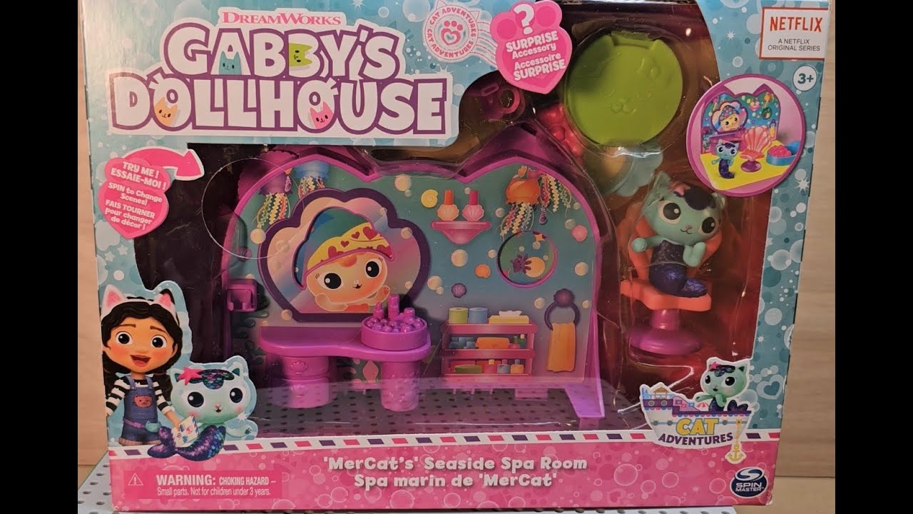 Gabby's Dollhouse 'MerCat's' Seaside Spa Room - YouTube