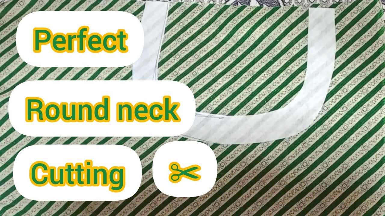 round neck cutting/perfect round neck cutting/very easy method/ ️ ️ ️ ️ ...
