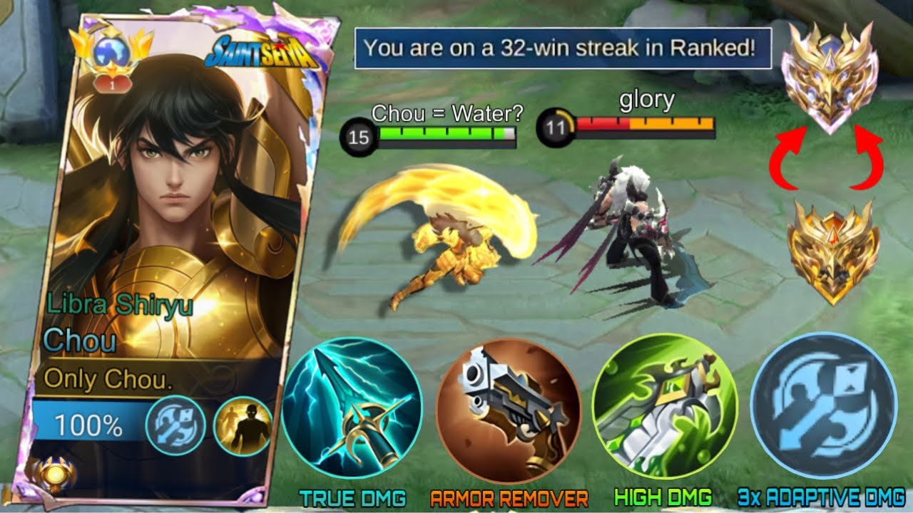SUPREME CHOU BEST BUILD AND ROTATION TO IN HIGH RANK 2025 | Mlbb Chou ...