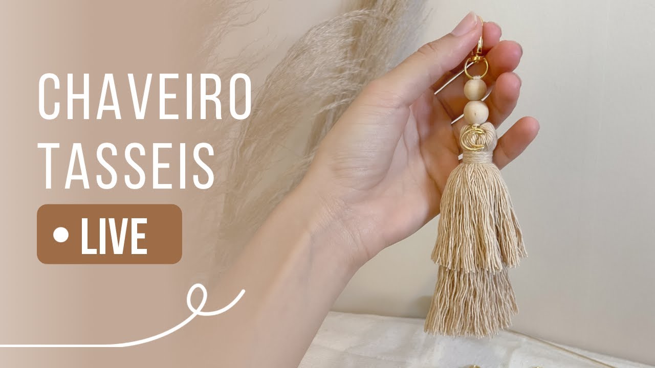 TUTORIAL Chaveiro Tassel rápido e fácil | MACRAMÊ LIVE #6 - YouTube