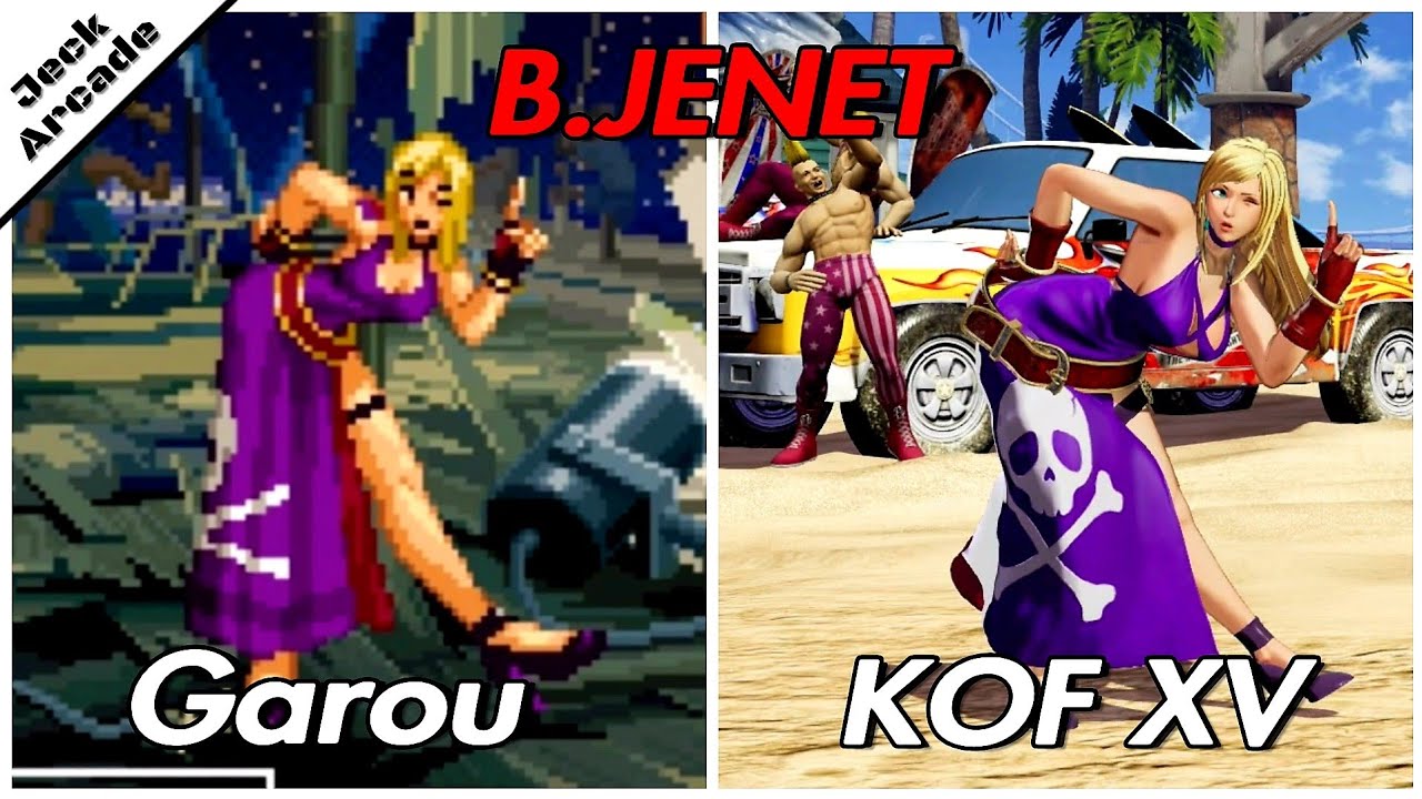 Quick Comparison - B. Jenet - KOF XV vs Garou: Mark of the Wolves - DLC ...