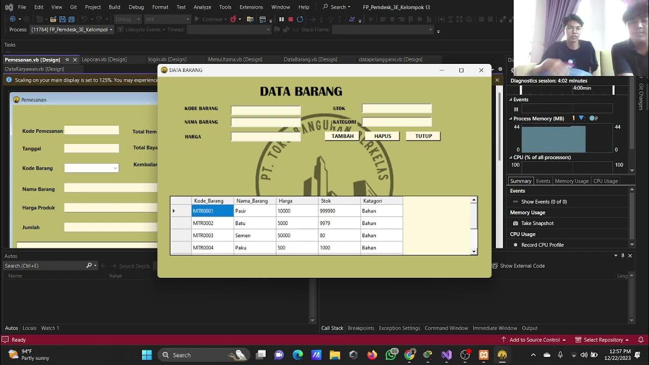 Progres 5&6 Pemrograman Desktop Kelompok 13 - YouTube