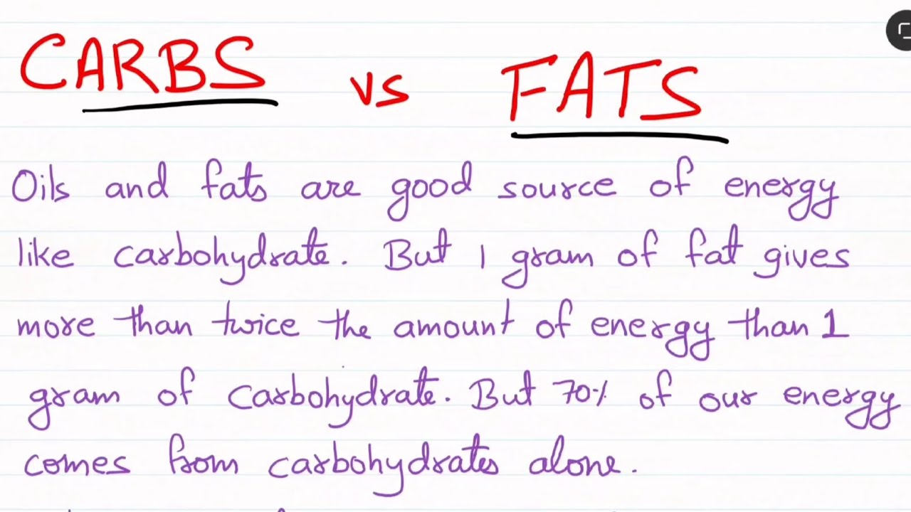 Carbohydrates vs Fats - YouTube