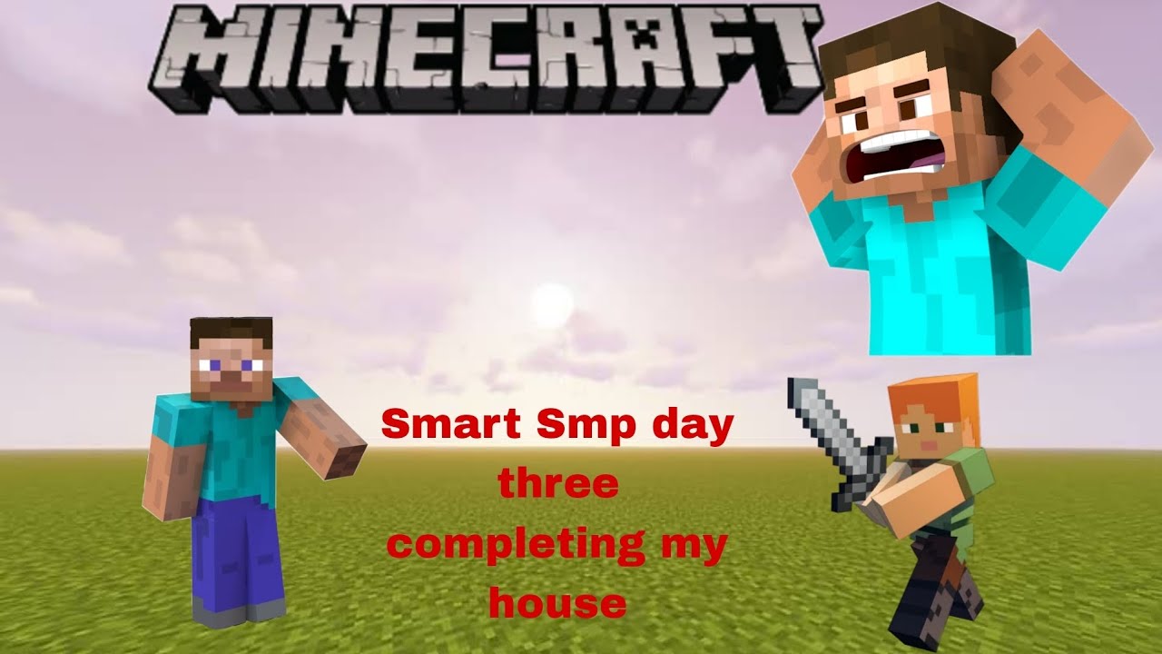Completing my house in smart smp minecraft 😧😧 (smart smp day 3 ...