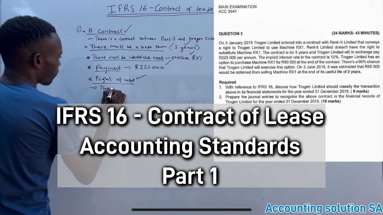 IFRS 16 - Contract of Lease | Accounting Standards | Part 1 - YouTube