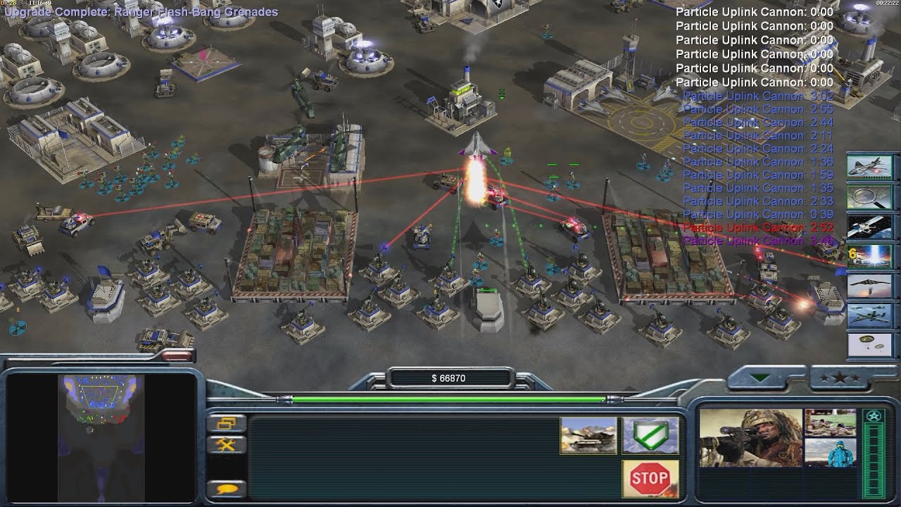 USA Laser - Command & Conquer Generals Zero Hour - 1 vs 7 HARD Gameplay ...