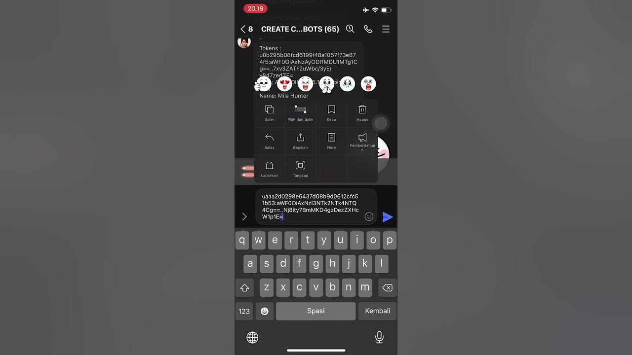 new create token primary file bot line golang protect full feature - YouTube