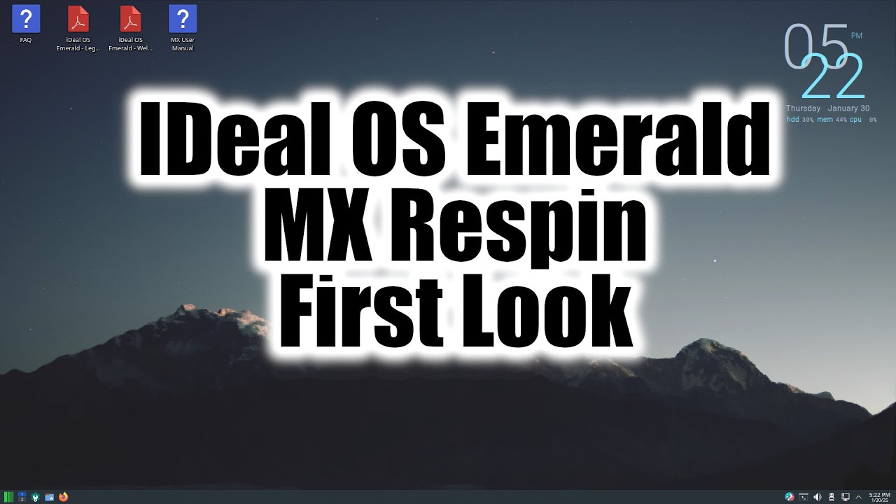 IDEAL OS MX Respin First Look - YouTube
