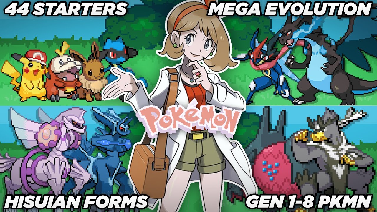 New Pokemon GBA ROM Hack With 44 Starters, Mega Evolution, Gen 8 ...