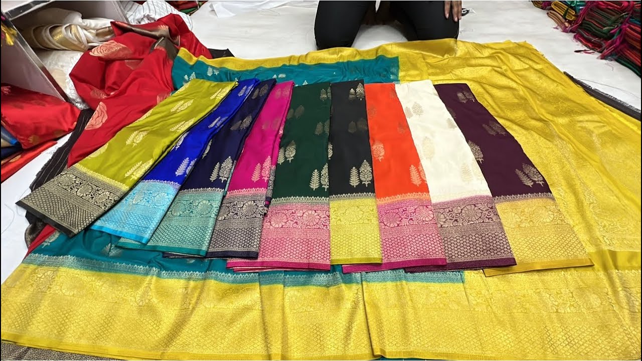 Chickpet Bangalore wholesale Silk sarees||Courier available - YouTube