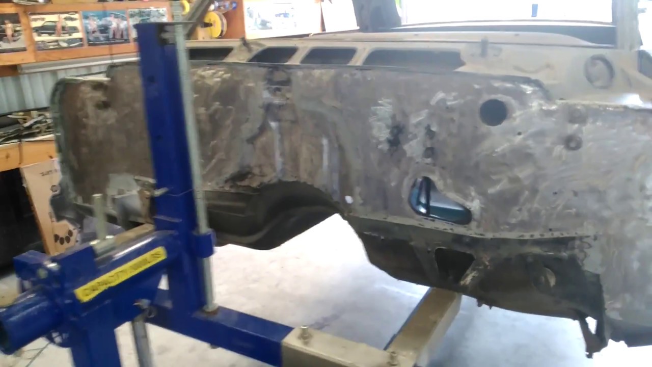 1964 impala shaved firewall bare metal - YouTube