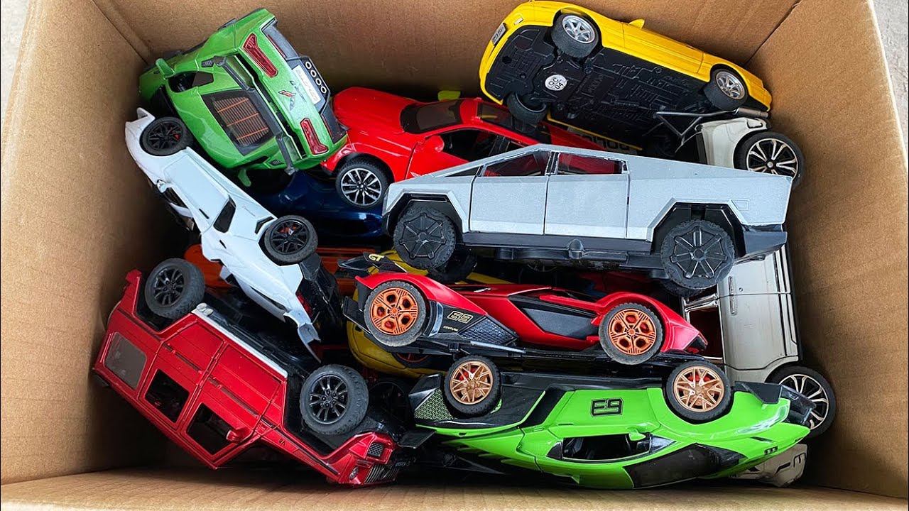 BOX full of steel Cars, Lamborghini, Tesla, Rolls Royce, Escalade ...