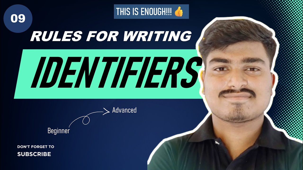 09 | Rules to Write Identifiers: python Course | Sushant Sharma # ...