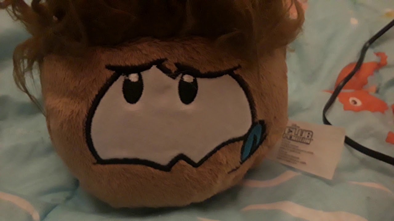 I got a brown puffle plushie for Christmas - YouTube