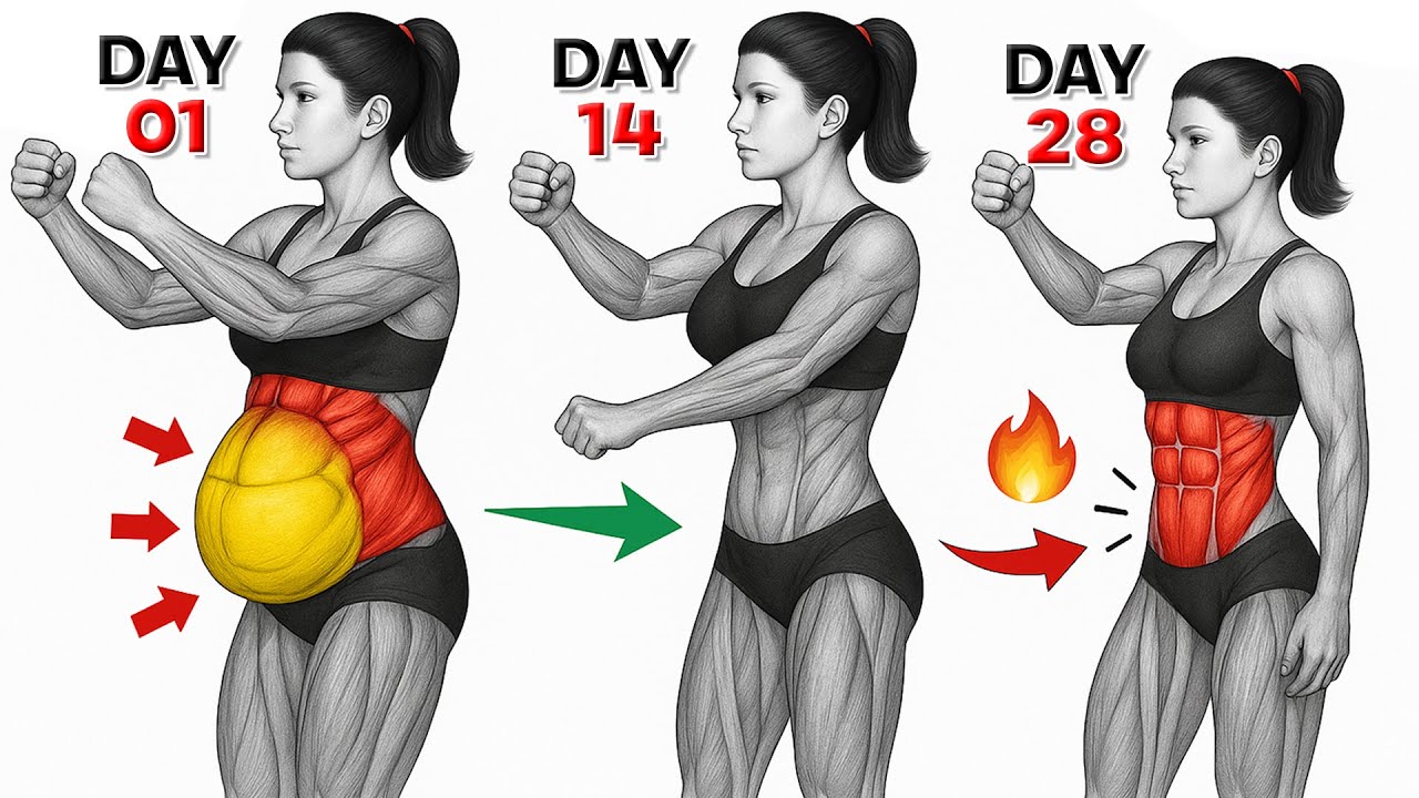 21 Easy Exercises to Lose Belly Fat at Home | Beginner Flat Stomach ...