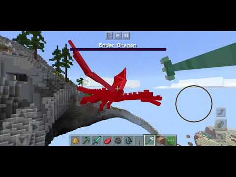 Red dragon in minecraft - YouTube