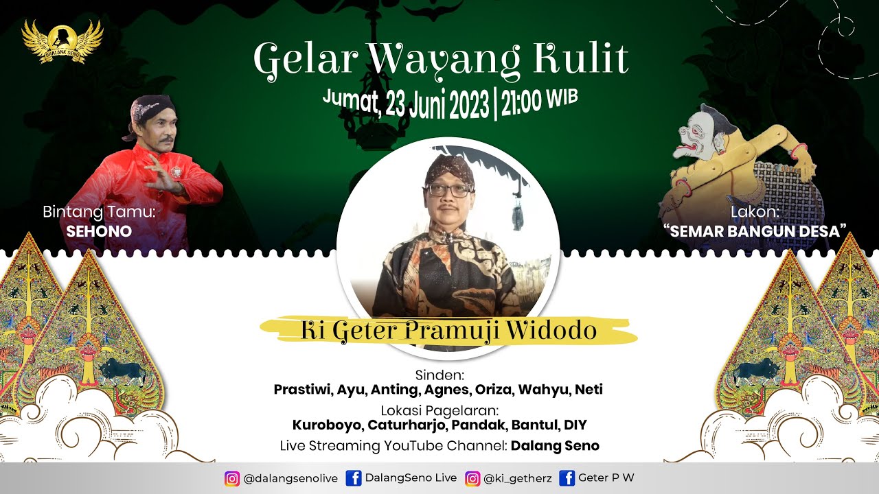 #LiveStreaming #Wayangkulit Ki Geter Pramuji Widodo - SEMAR mBANGUN ...