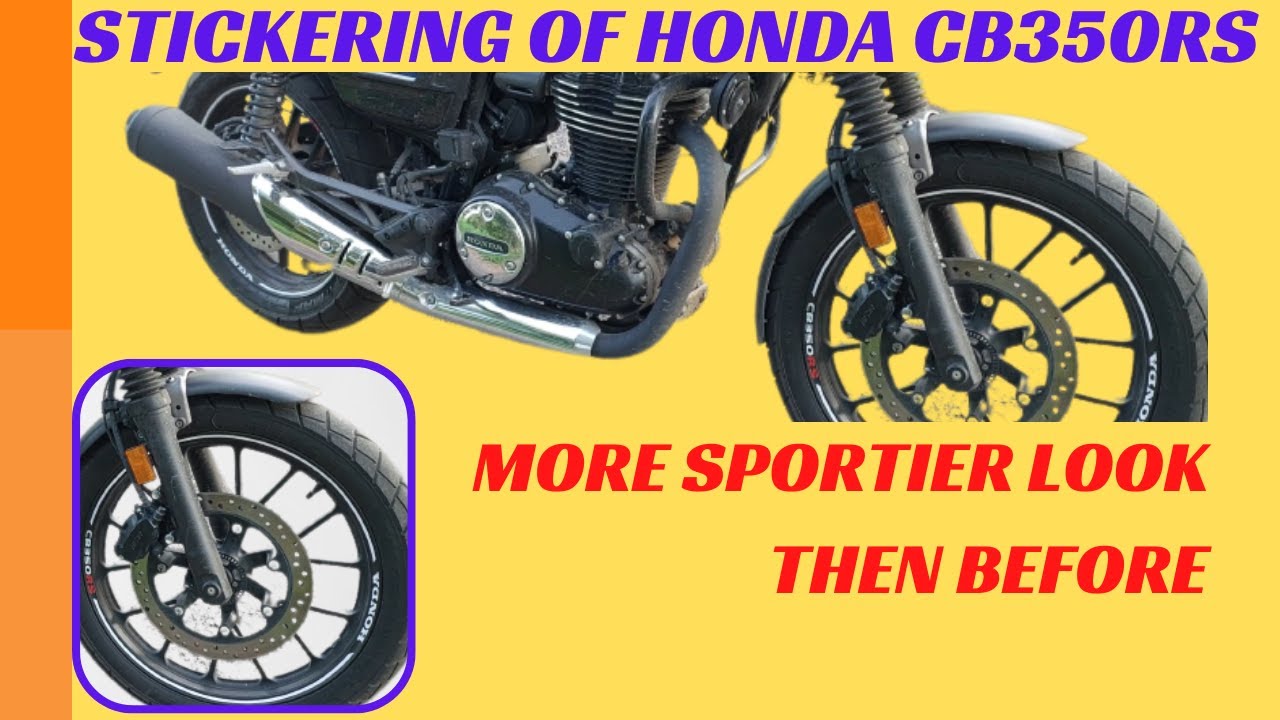 Honda CB 350 RS Rim Stickering - YouTube