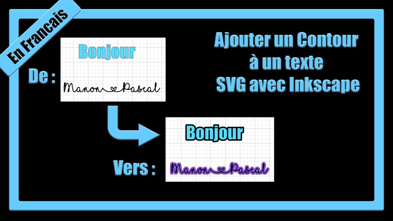 [FR] Ajouter un Contour a un Texte avec Inkscape - YouTube