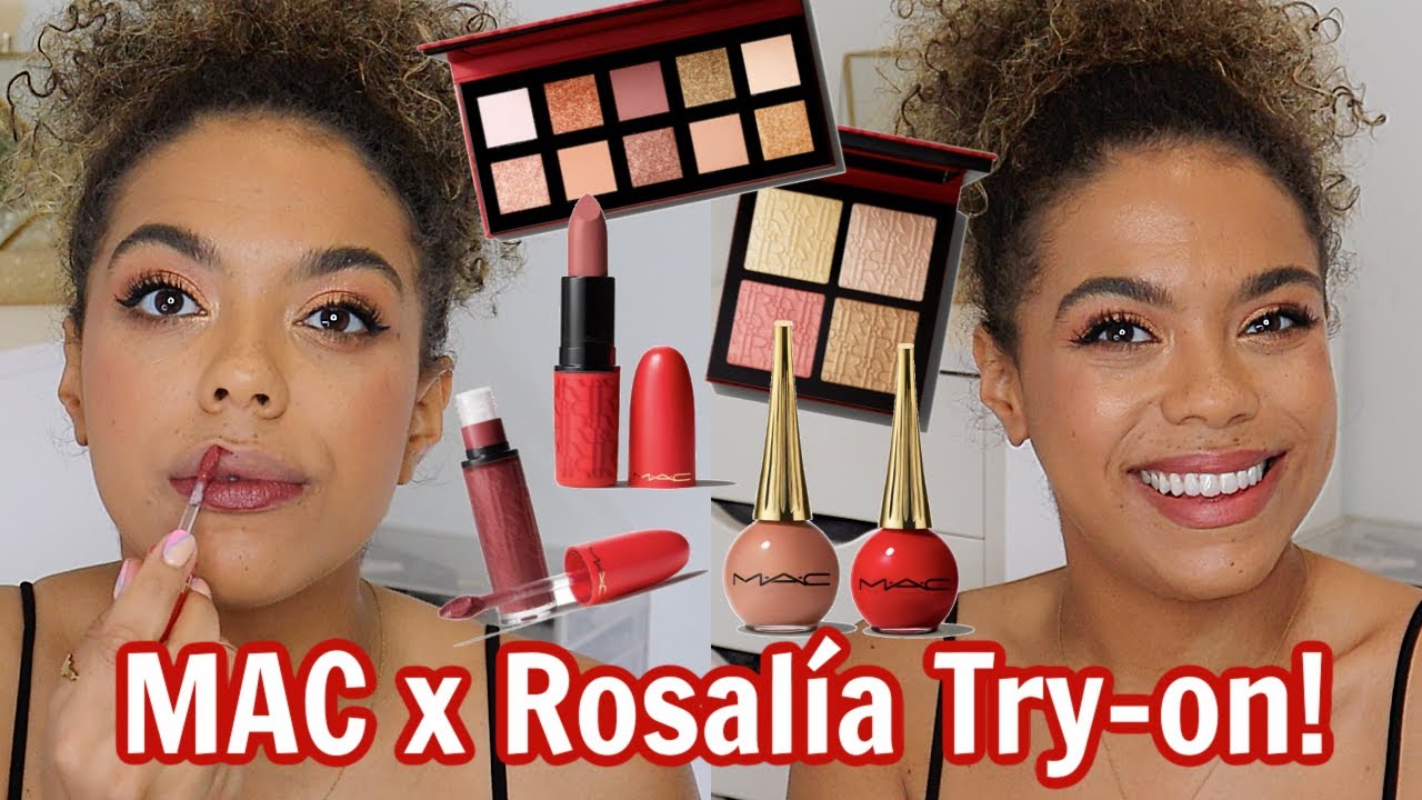MAC Rosalía Try-on and Lip Swatches! + Giveaway! - YouTube