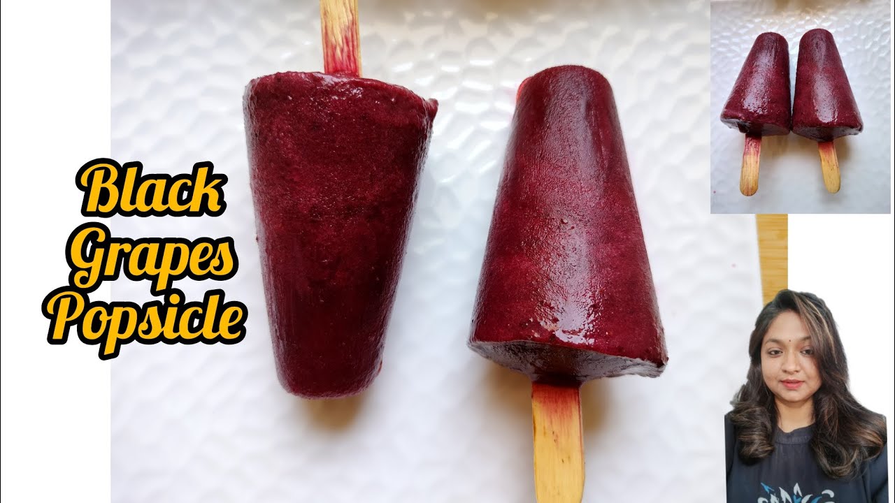 black grapes popsicle||easy and tasty popsicle||grapes popsicle - YouTube