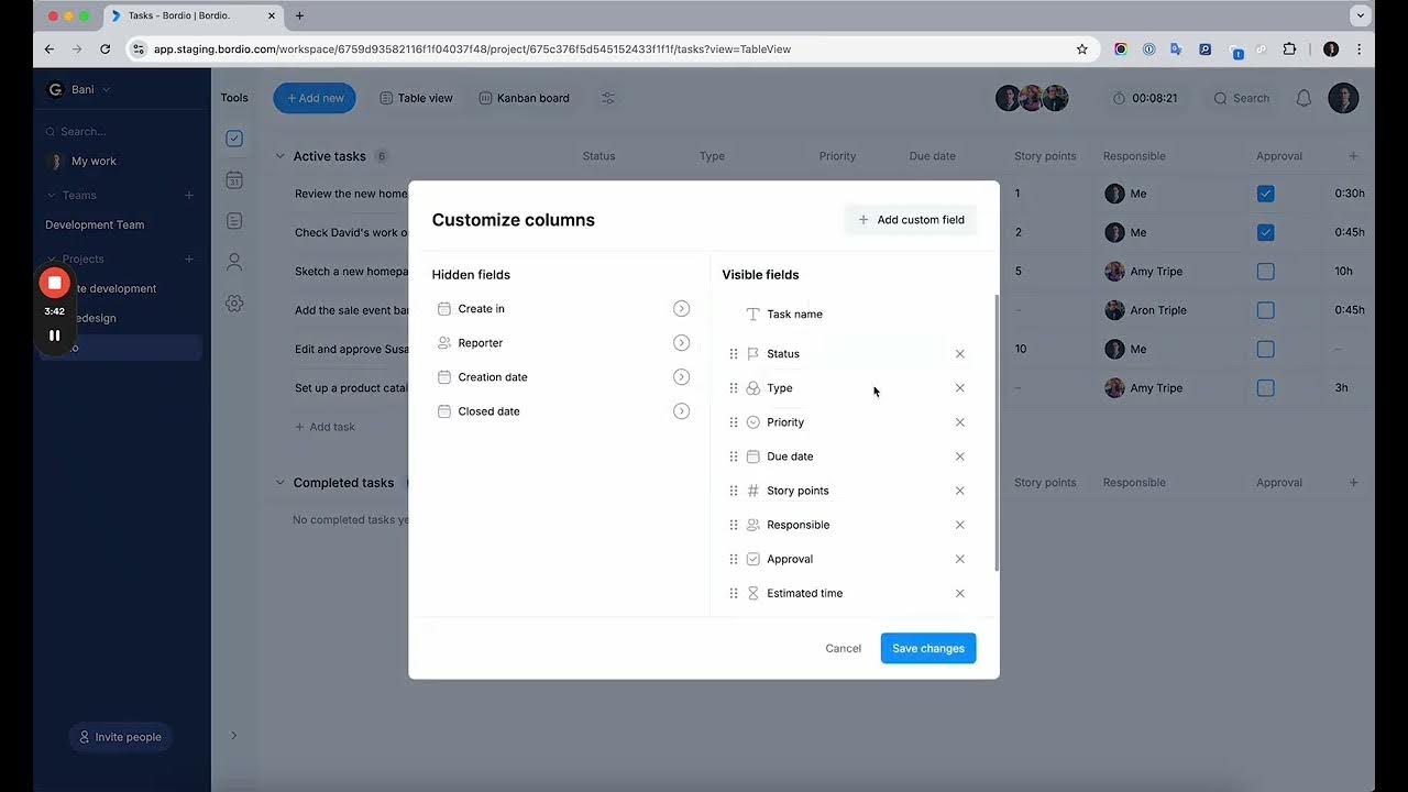 How to customize table view | Table view customization - YouTube