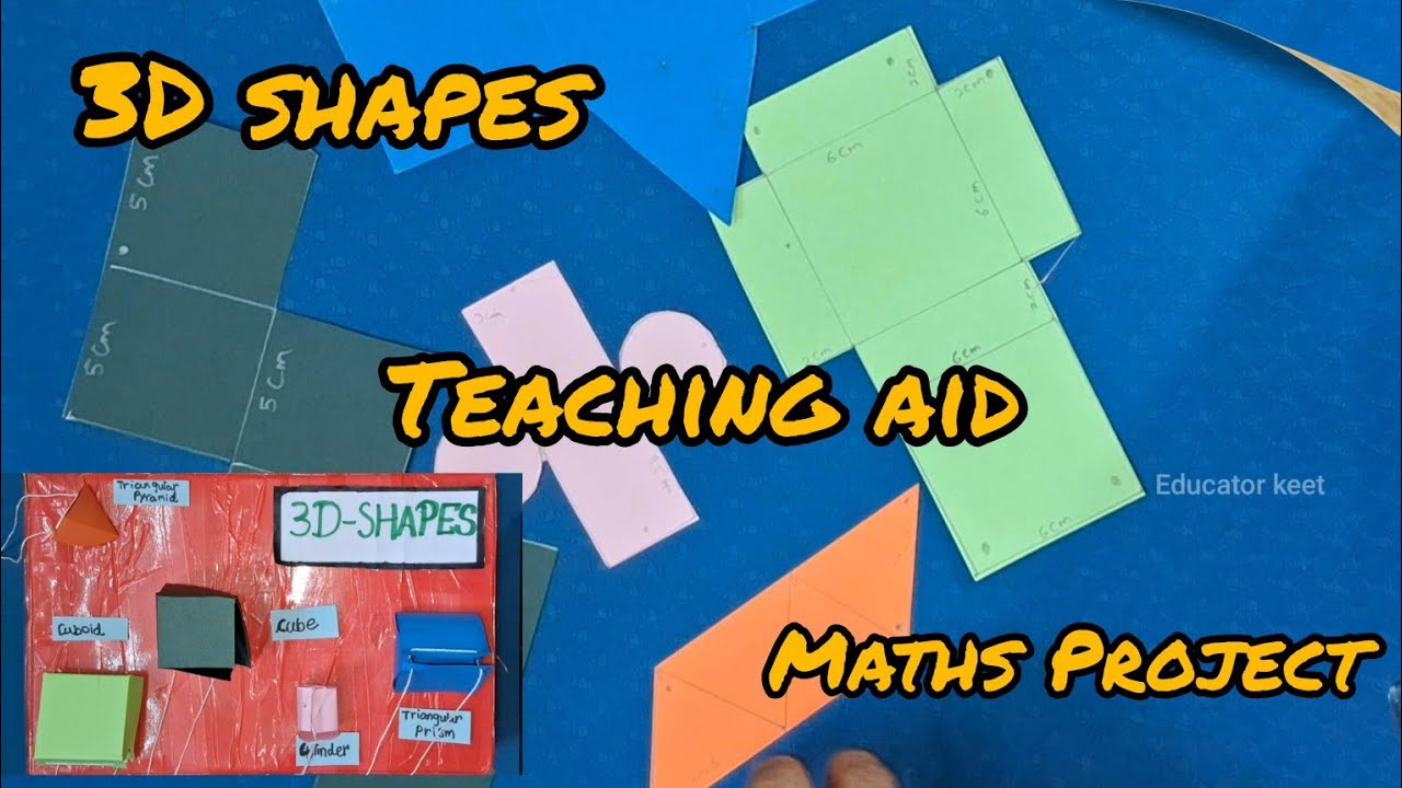 How to do 3D shapes | Mathematics project | Teaching Learning material ...