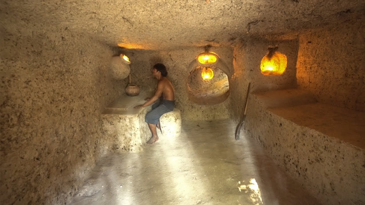 Off Grid Living Bushcraft Building Primitive Underground Shelter - YouTube