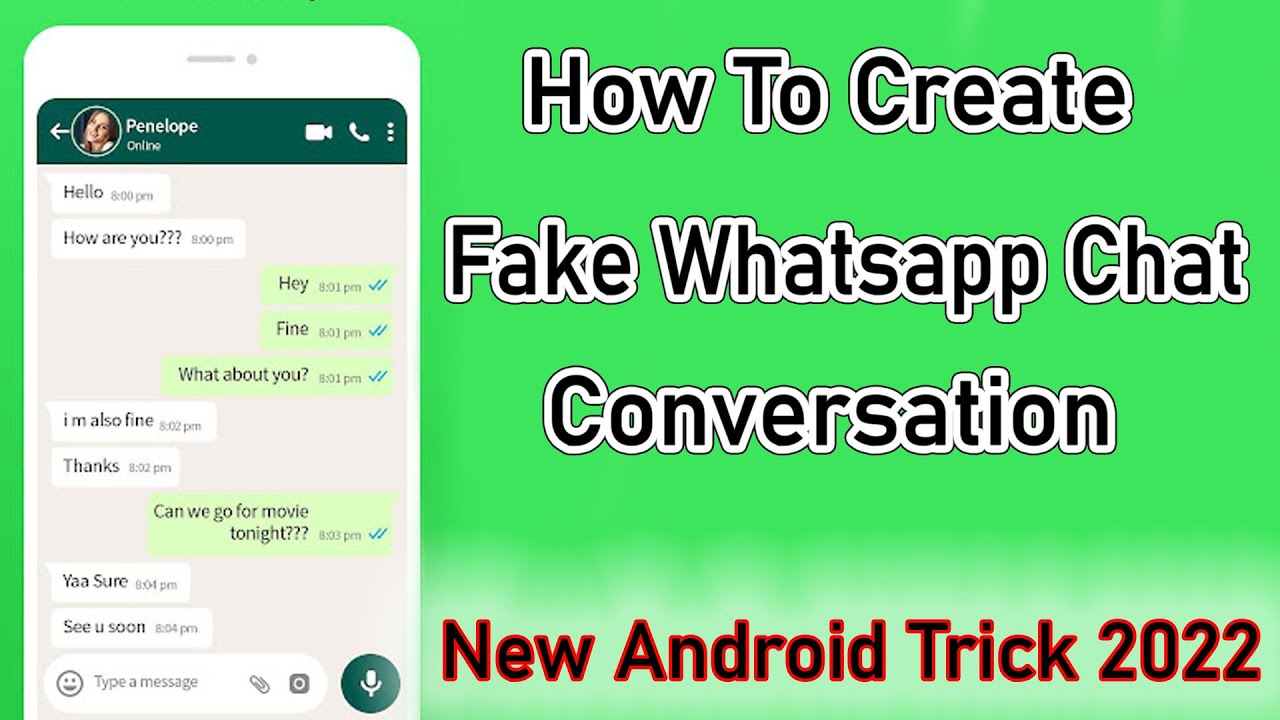 Fake Whatsapp Chat Trick 🔥 | Cool Android Trick 2022😱 | How To Make ...