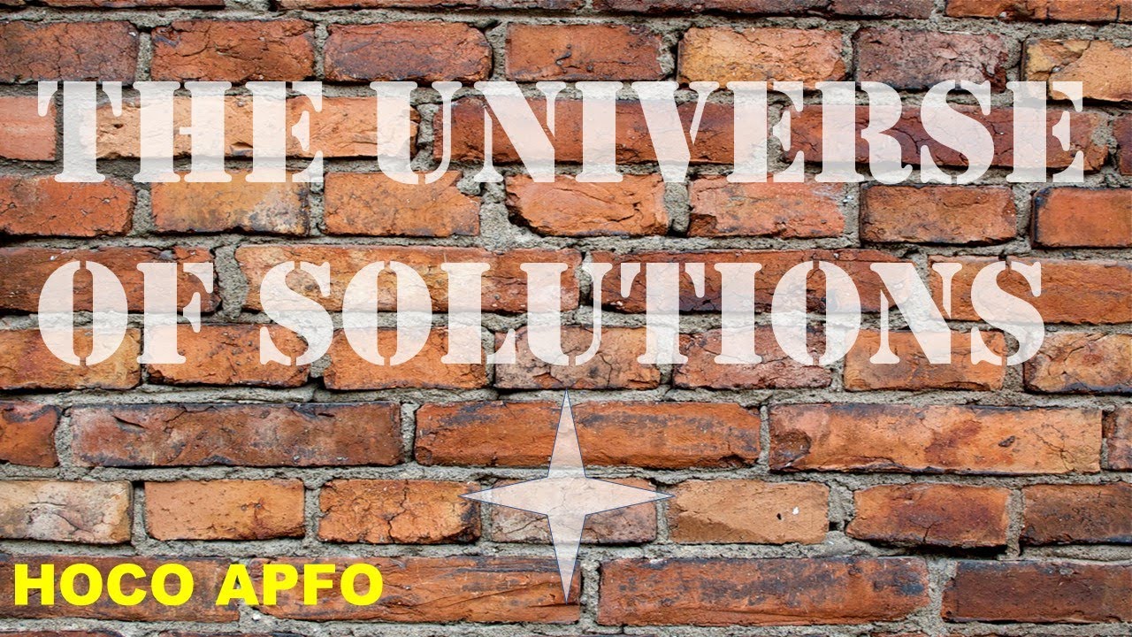 HOCO APFO - THE UNIVERSE OF SOLUTIONS - YouTube